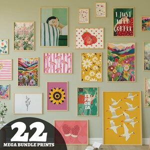 Gallery Wall Set, Trendy Poster, Maximalist Wall Art, Eclectic Gallery ...