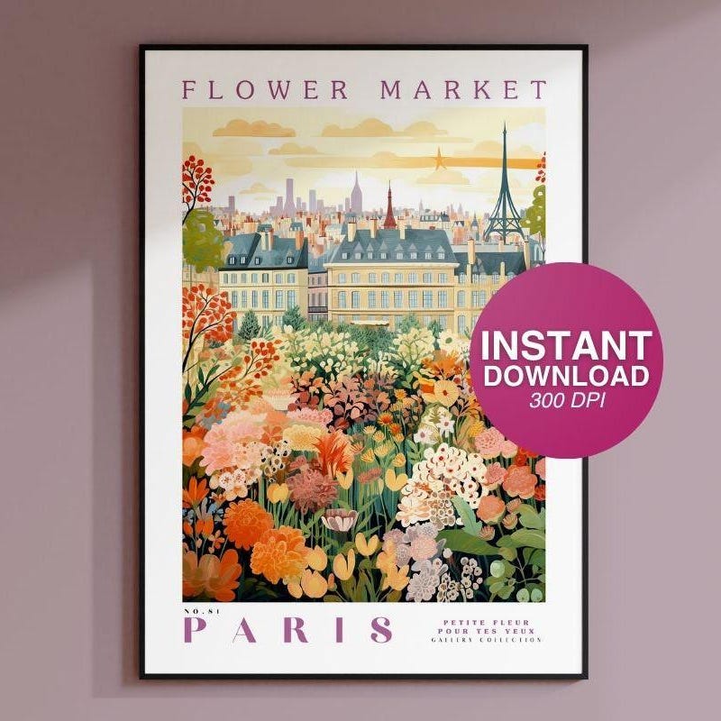 Paris Flower Market - Etsy