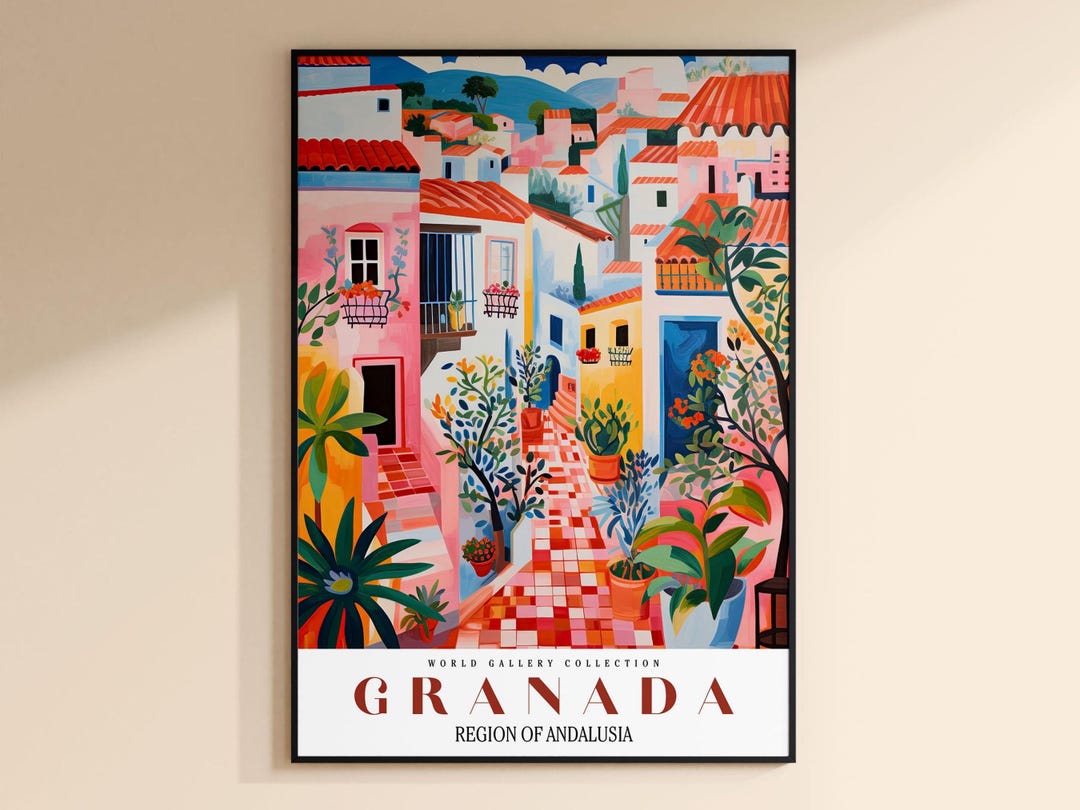 Granada Print, Granada Travel Poster, Spain Wall Art, City Poster ...