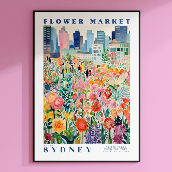 Flower Market Poster - Etsy