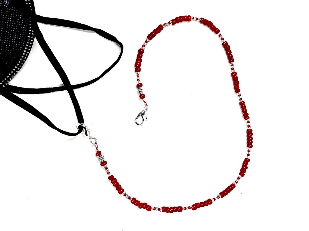 Child ID Holder, Child Glasses Holder, Child Mask Holder, Red and ...