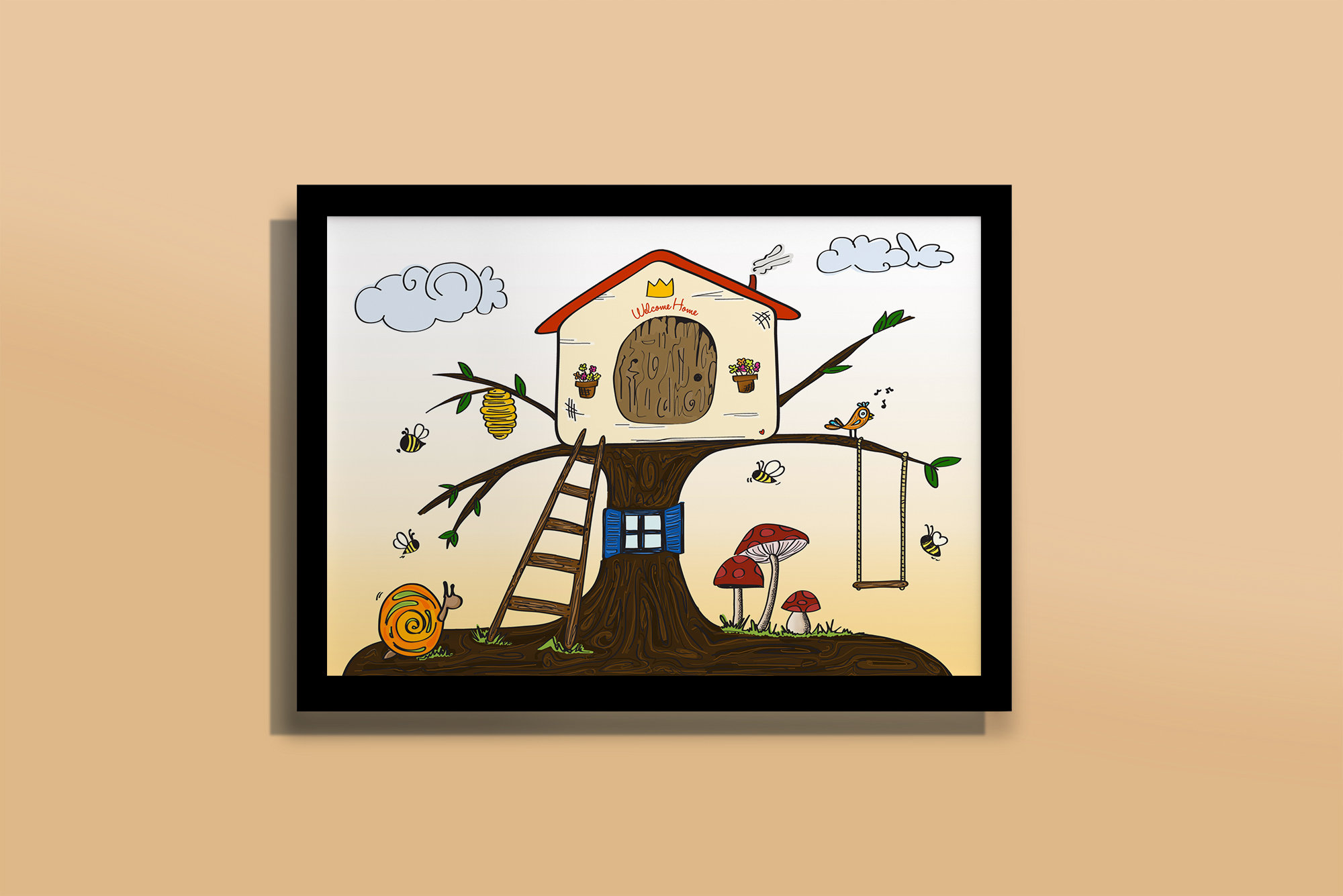 Tree House Wall Art Printable for Kids Room Decor, Playroom, Bedroom ...