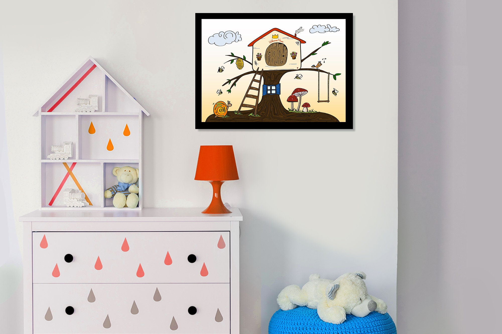 Tree House Wall Art Printable for Kids Room Decor, Playroom, Bedroom ...