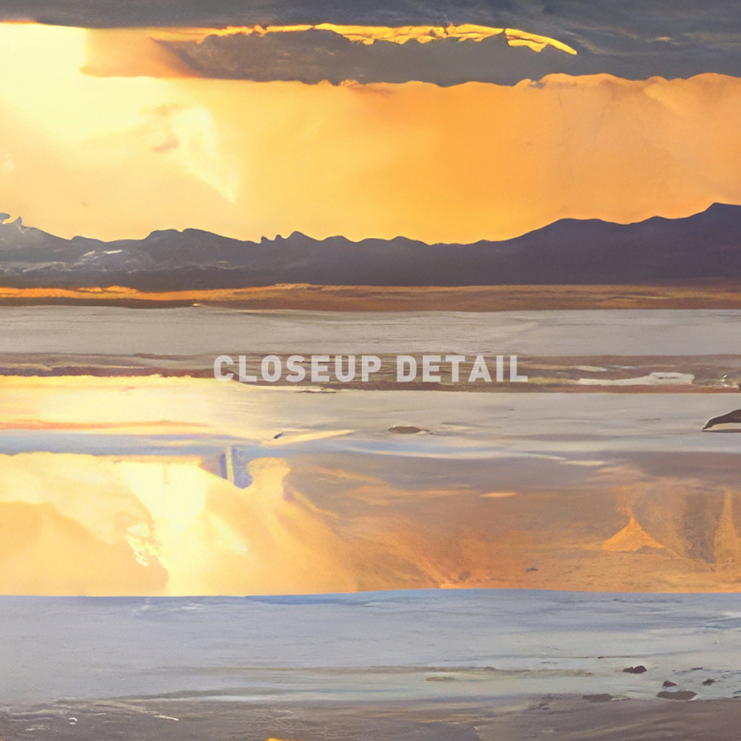 Winter Lake Sunset Landscape Painting | Neutral Colors | Printable Wall ...