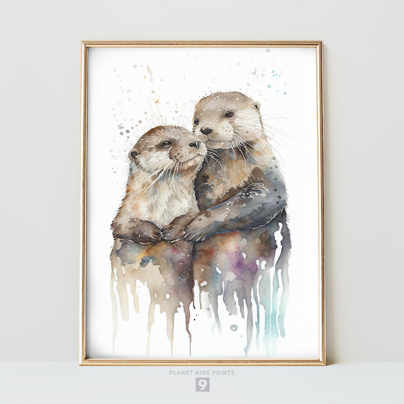 Otter Print - Etsy