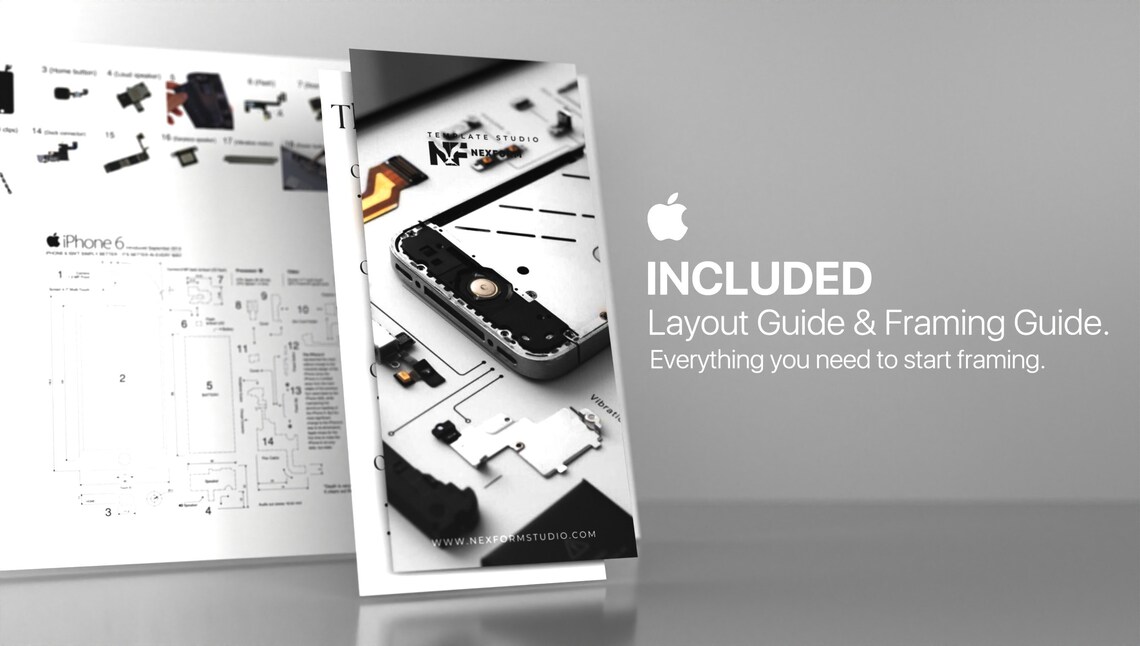 IPhone 6 Teardown Template, iPhone Teardown, Framed Iphone, iPhone ...