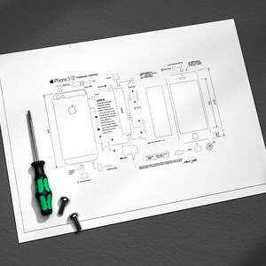 IPhone 5S Teardown Template A3 iPhone Frame Template, Framed Iphone ...
