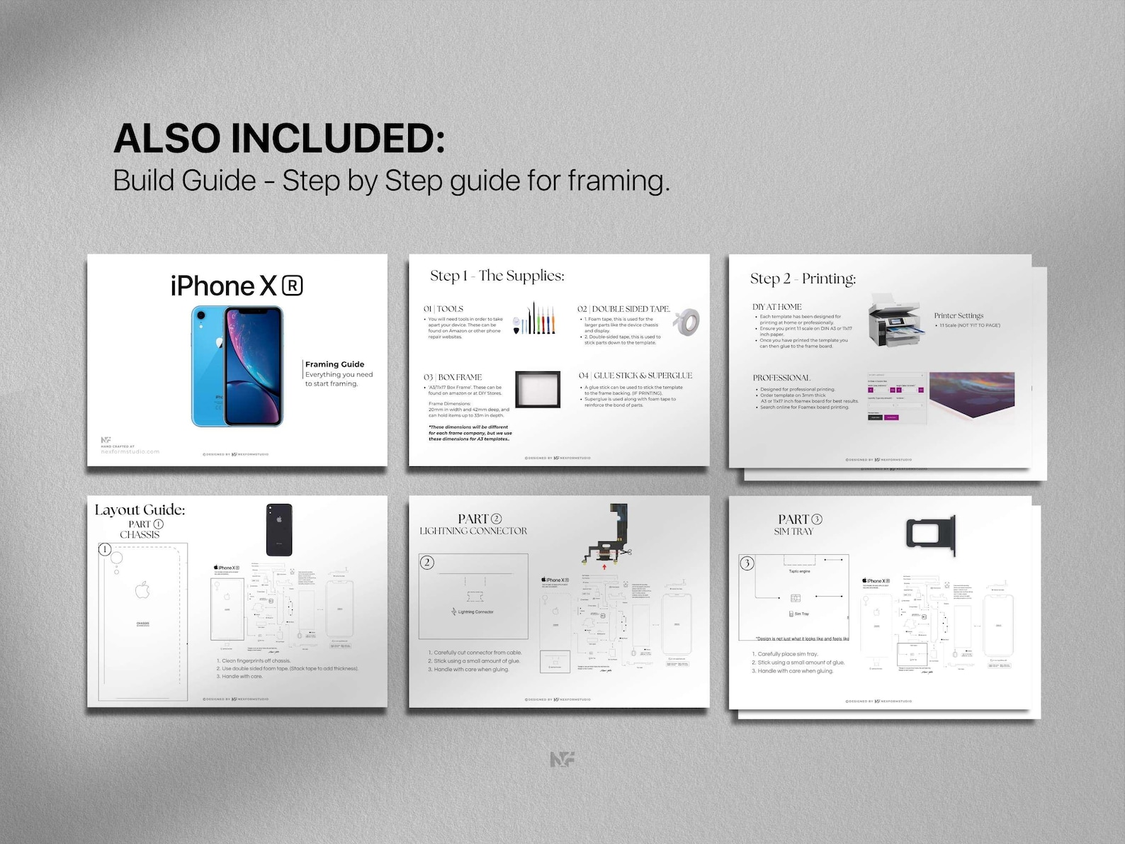 IPhone XR Teardown Template, iPhone Teardown, Framed iPhone XR, iPhone ...