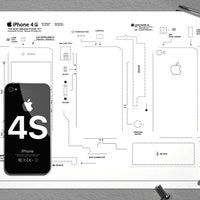 IPhone 4S Teardown Template, iPhone Teardown, Framed Iphone, iPhone ...