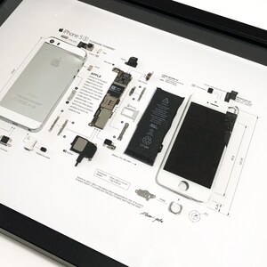 IPhone 5S Teardown Template A3 iPhone Frame Template, Framed Iphone ...