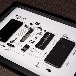 IPhone 8 Teardown Template, iPhone Teardown, Framed iPhone 8, iPhone ...