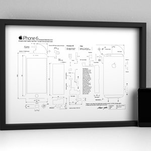 Iphone 6 Teardown Template Iphone Teardown Framed Iphone - Etsy