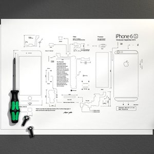 IPhone 6S Teardown Template, iPhone Template, Framed Iphone, iPhone ...