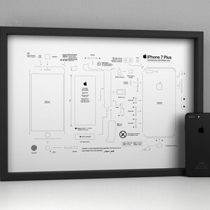 IPhone 7 Plus Teardown Template, iPhone Teardown Template, Framed ...