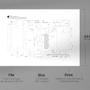 IPhone 6 Teardown Template, iPhone Teardown, Framed Iphone, iPhone ...