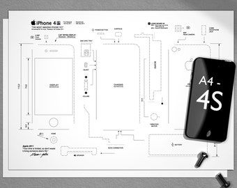 IPhone SE Frame Template, iPhone Teardown, Framed Iphone, iPhone Wall ...