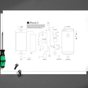 IPhone 5 Teardown Template, iPhone Teardown, Framed Iphone, iPhone ...