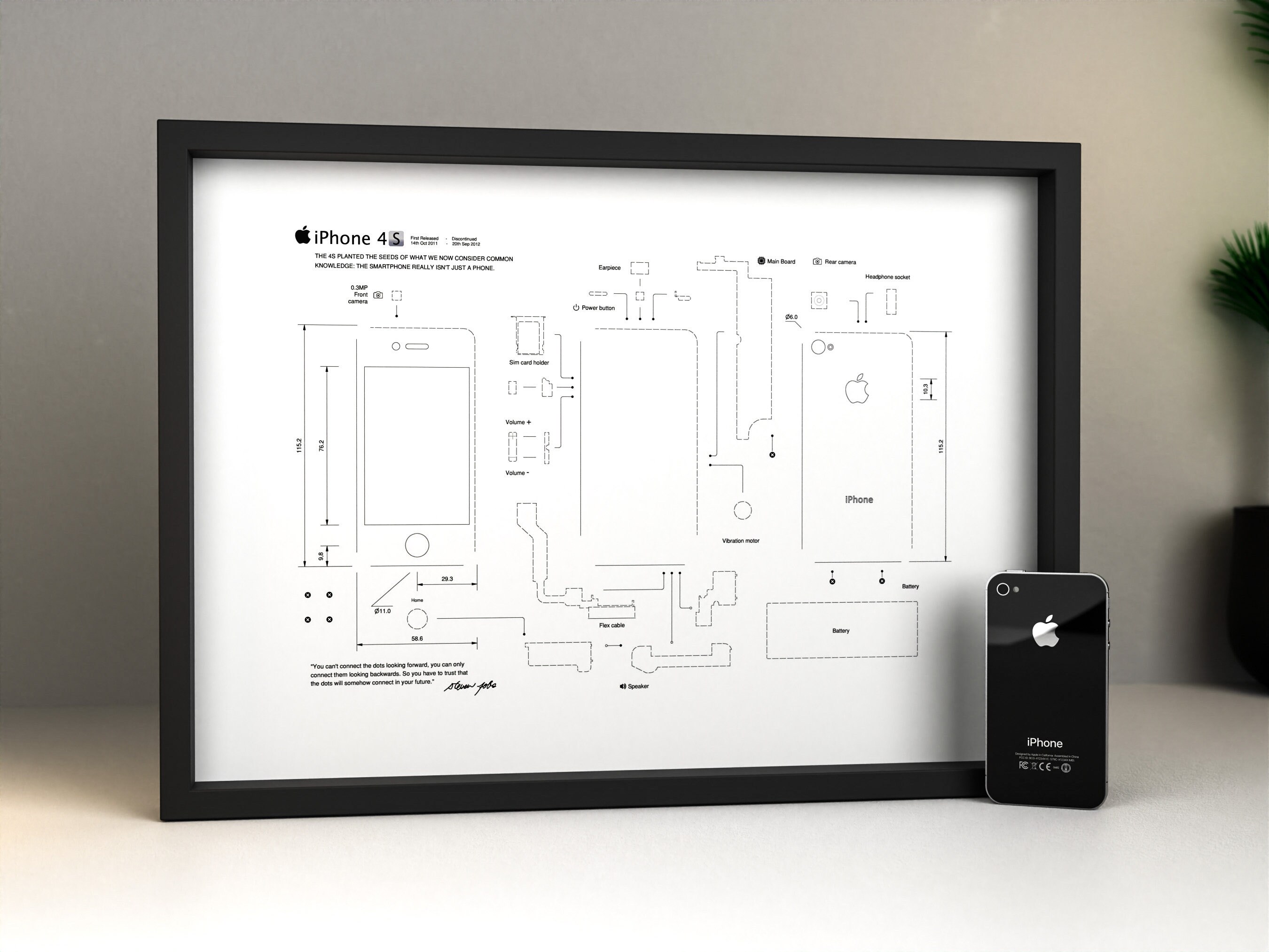 IPhone 4S Teardown Template iPhone Teardown Framed iPhone - Etsy UK