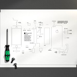 IPhone 5C Teardown Template, iPhone Teardown, Framed Iphone, iPhone ...