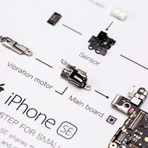 Iphone SE Frame Template Iphone Teardown Framed Iphone - Etsy