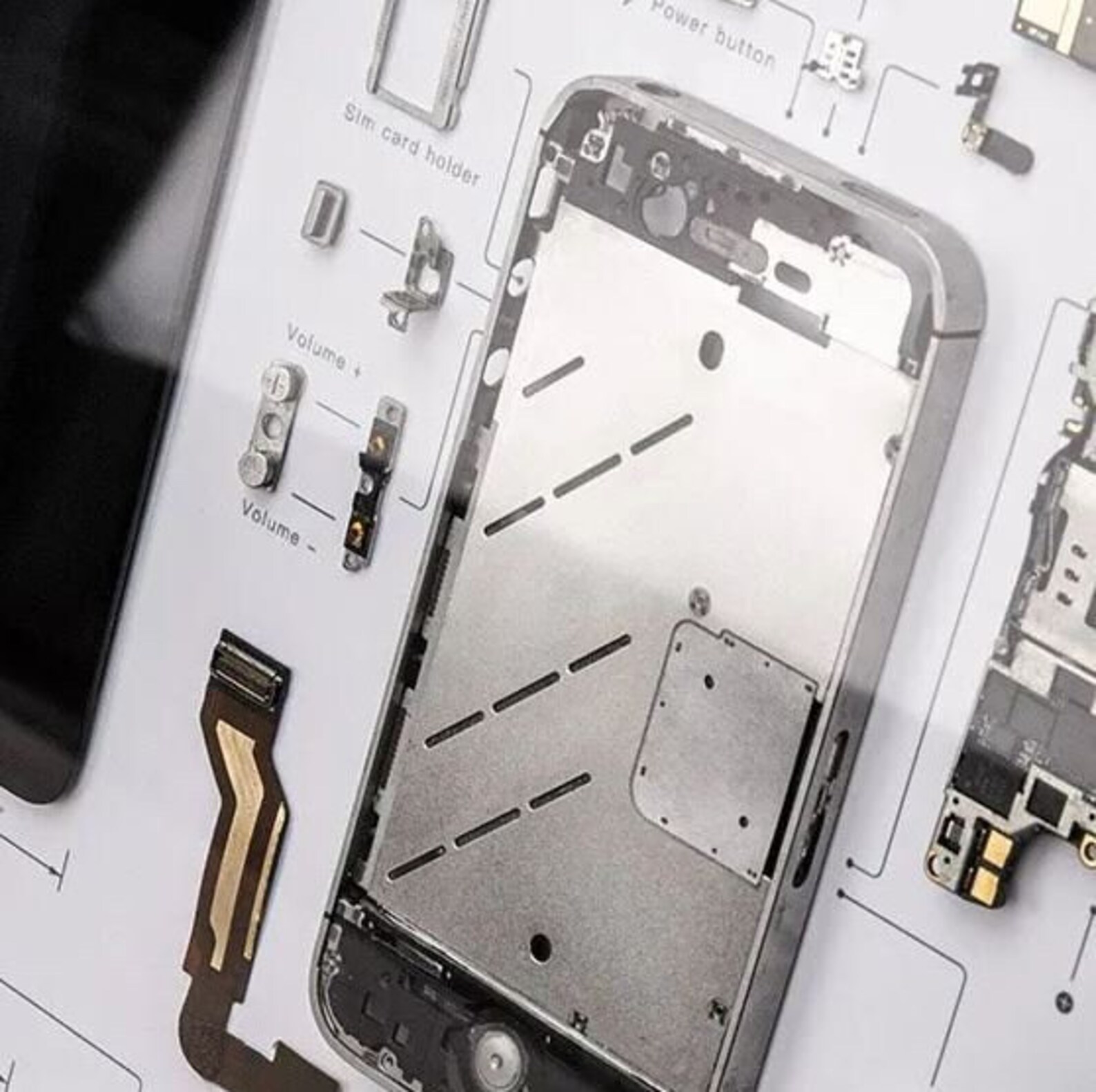 IPhone 4S Teardown Template iPhone Teardown Framed iPhone - Etsy UK