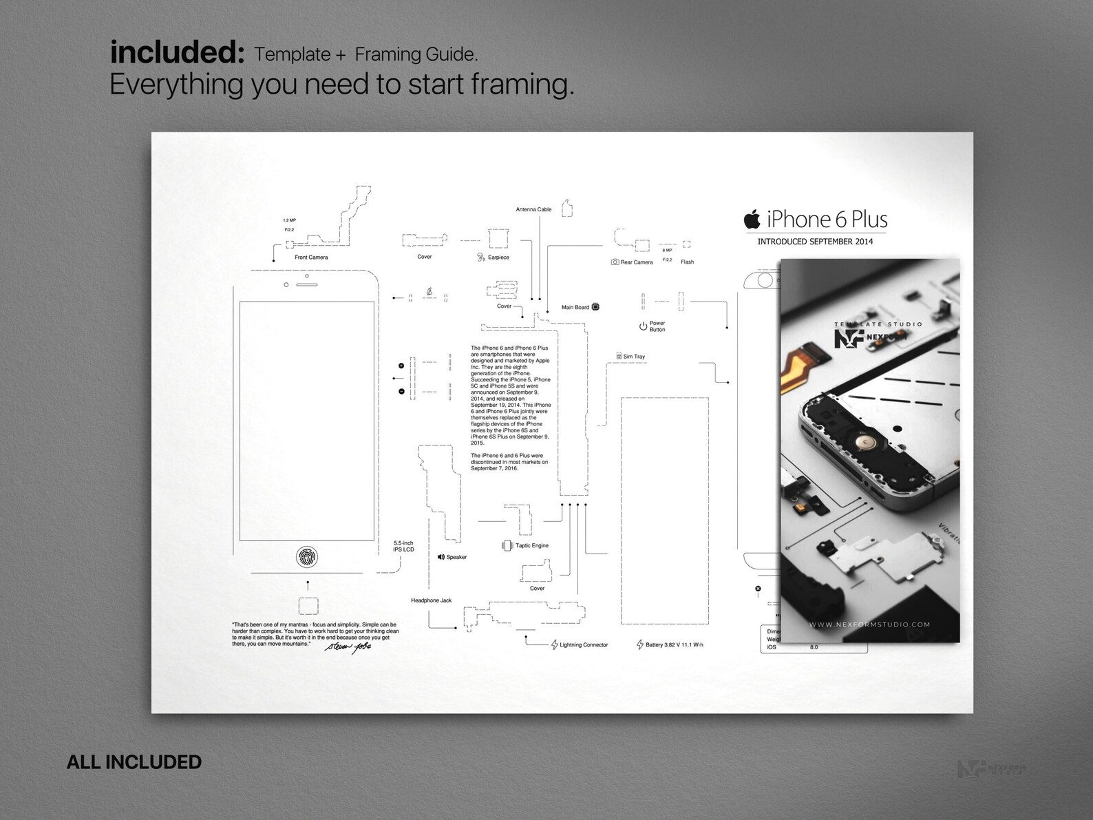 IPhone 6 Plus Frame Template, iPhone Template, Framed Iphone, iPhone ...