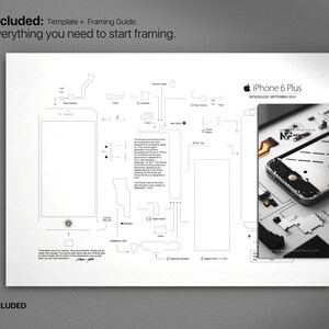 IPhone 6 Plus Frame Template, iPhone Template, Framed Iphone, iPhone ...