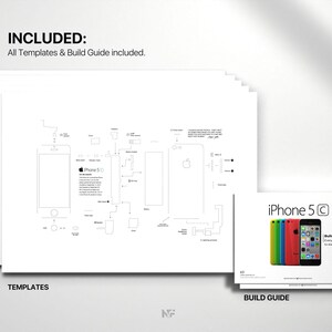 IPhone 5C Teardown Template, iPhone Teardown, Framed Iphone, iPhone ...