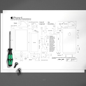 IPhone 6 Teardown Template, iPhone Teardown, Framed Iphone, iPhone ...