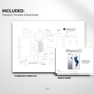 IPhone 6S Teardown Template, iPhone Template, Framed Iphone, iPhone Wall Art, iPhone Frame Art ...