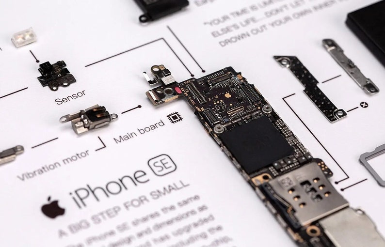 IPhone SE Frame Template iPhone Teardown Framed iPhone - Etsy