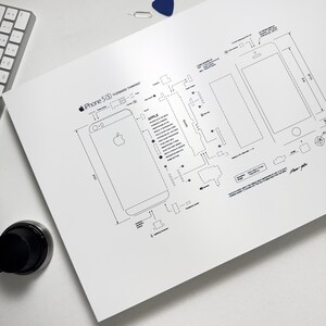 IPhone 5S Teardown Template A3 iPhone Frame Template, Framed Iphone ...