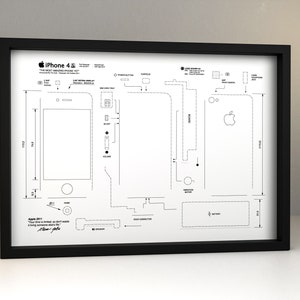 A4 iPhone 4S Frame Template, iPhone Template, Framed Iphone, A4 iPhone ...