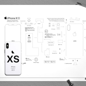 IPhone XS Teardown Template, iPhone Xs Teardown, Framed Iphone, iPhone ...