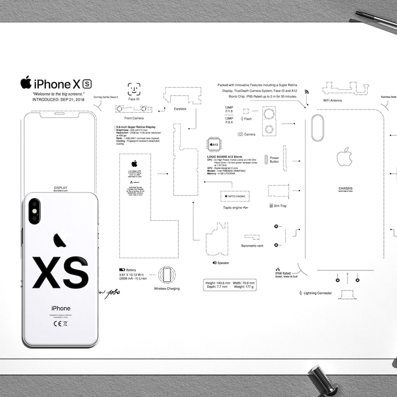 iPhone Teardown Template - Etsy