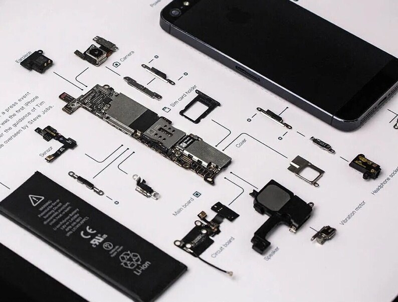 IPhone 5 Teardown Template, iPhone Teardown, Framed Iphone, iPhone ...