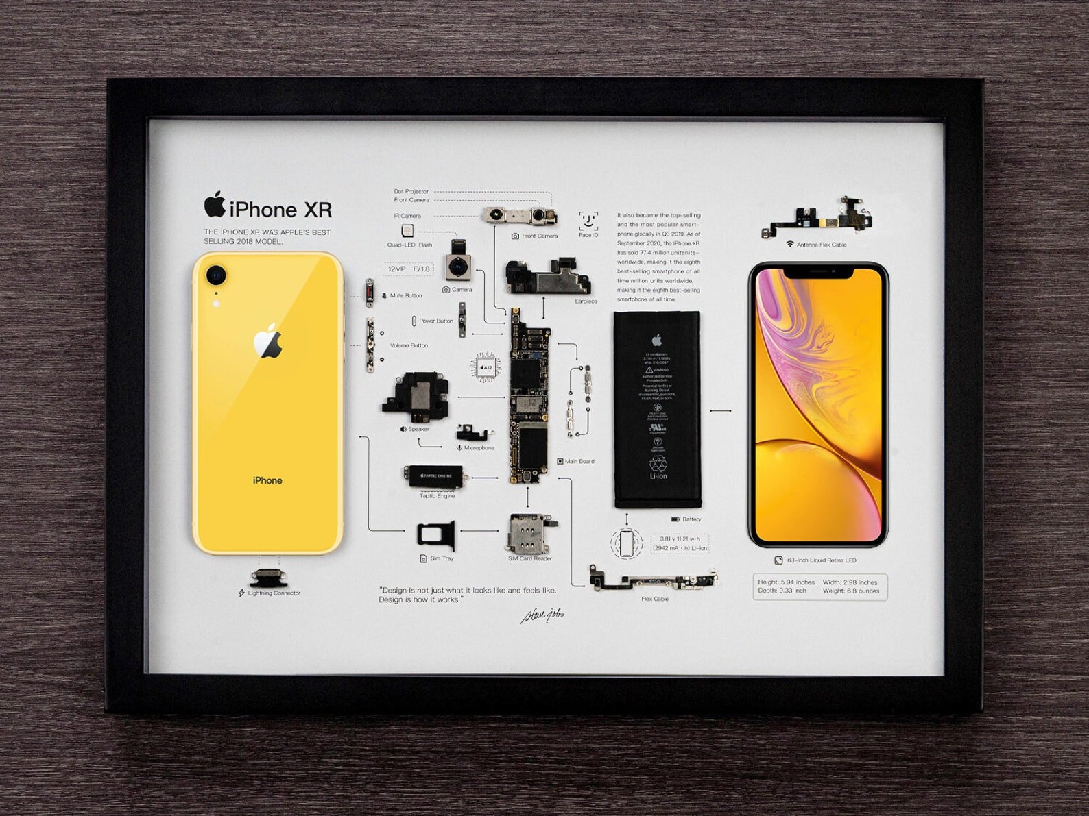 IPhone XR Teardown Template iPhone Teardown Framed iPhone - Etsy UK