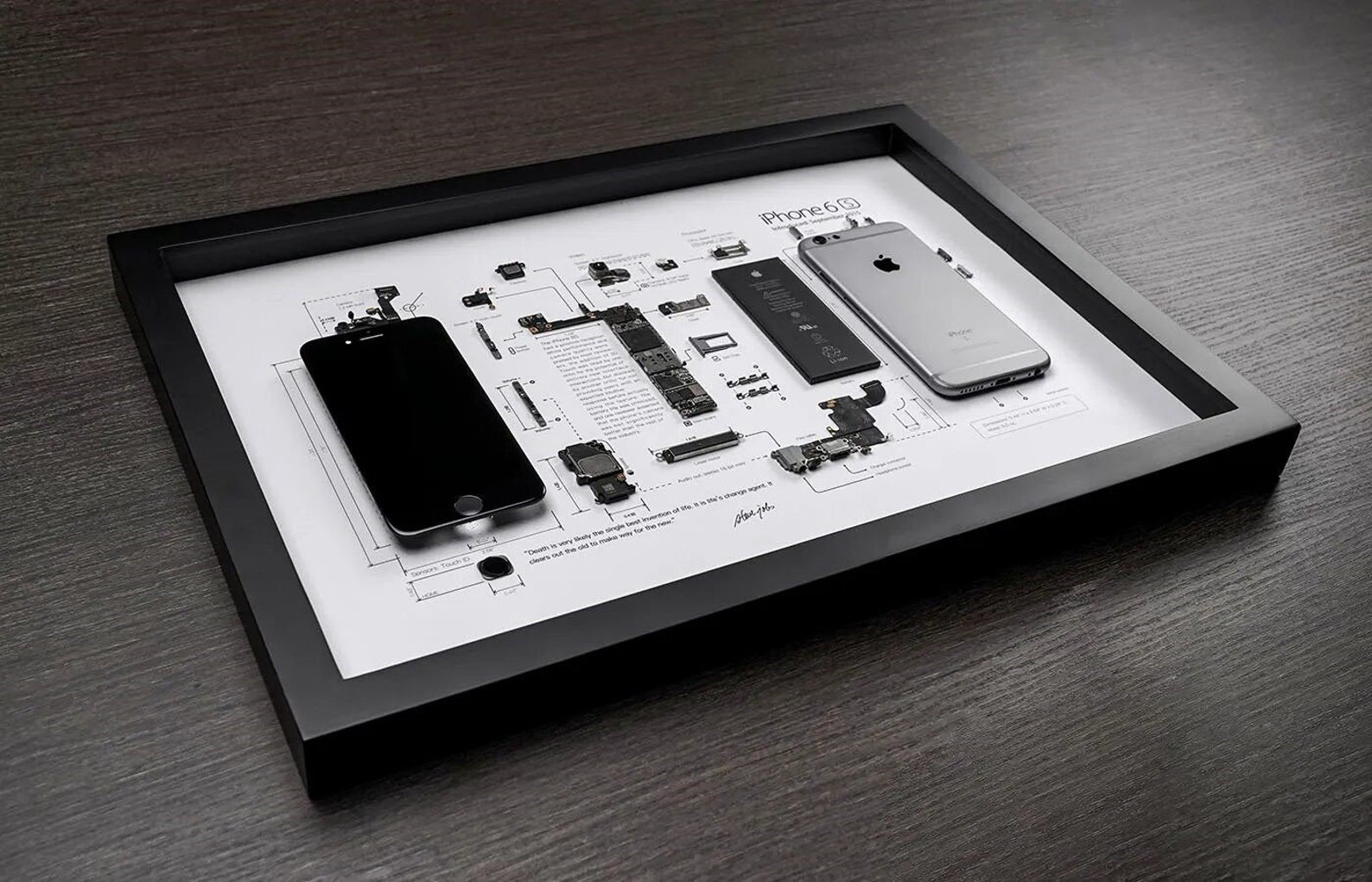 IPhone 6S Teardown Template, iPhone Template, Framed Iphone, iPhone Wall Art, iPhone Frame Art ...