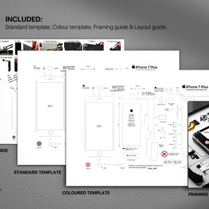 IPhone 7 Plus Teardown Template, iPhone Teardown Template, Framed ...