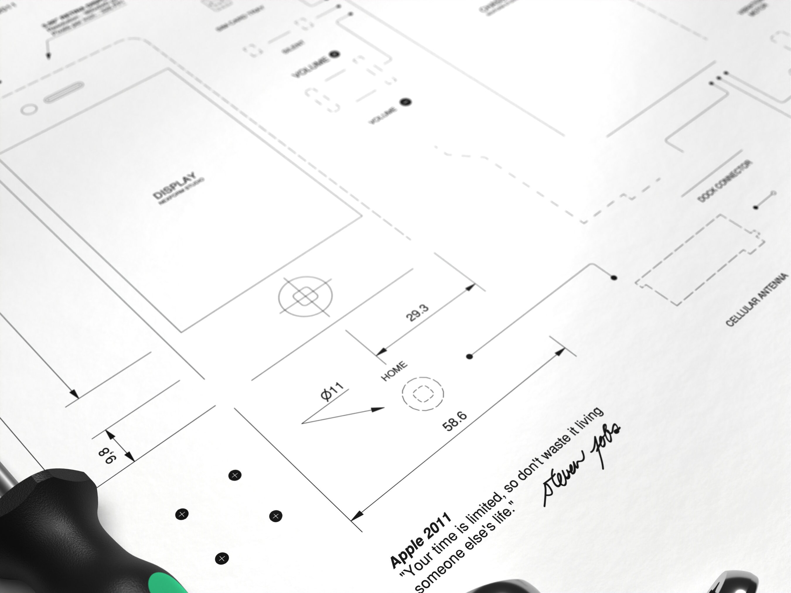 Iphone 4s Teardown Template Iphone Teardown Framed Iphone - Etsy