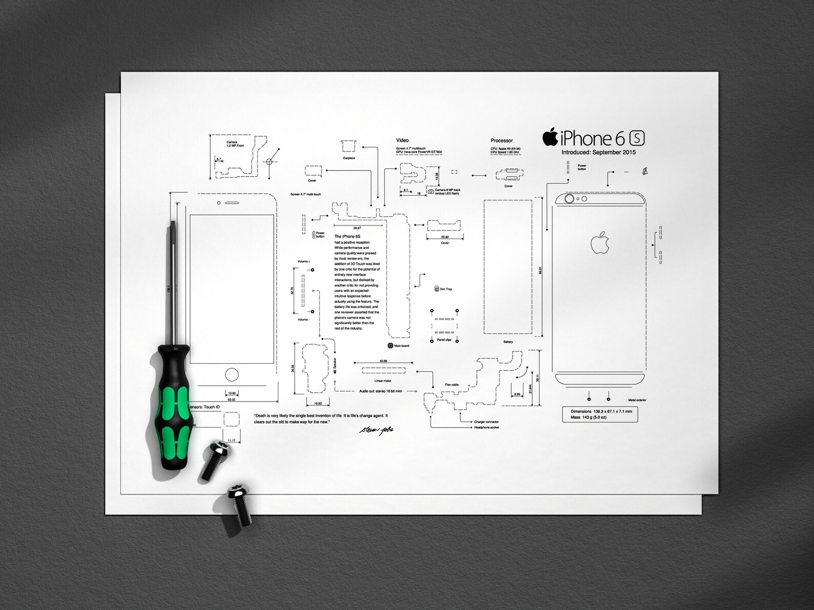 IPhone 6S Teardown Template, iPhone Template, Framed Iphone, iPhone ...