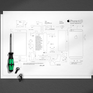 IPhone 6S Teardown Template, iPhone Template, Framed Iphone, iPhone ...
