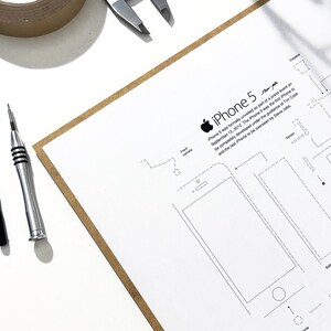 IPhone 5 Teardown Template, iPhone Teardown, Framed Iphone, iPhone ...