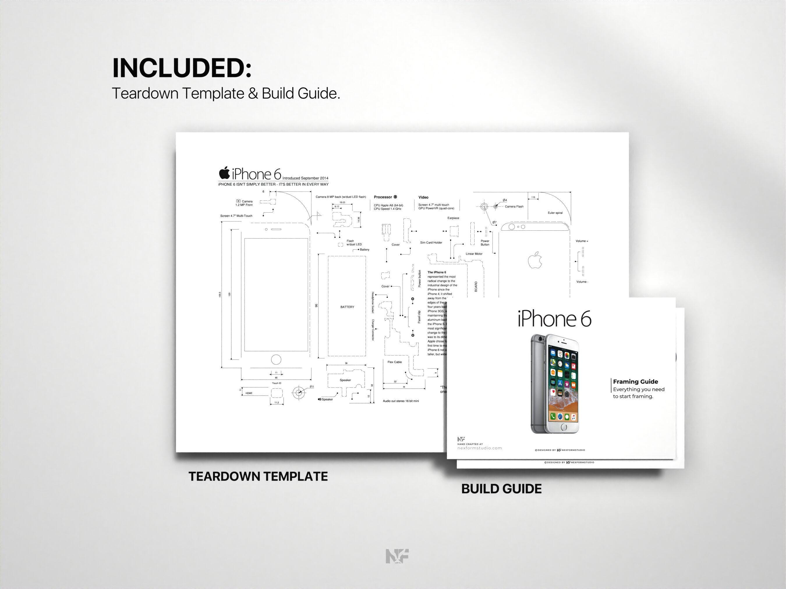 IPhone 6 Teardown Template, iPhone Teardown, Framed Iphone, iPhone ...
