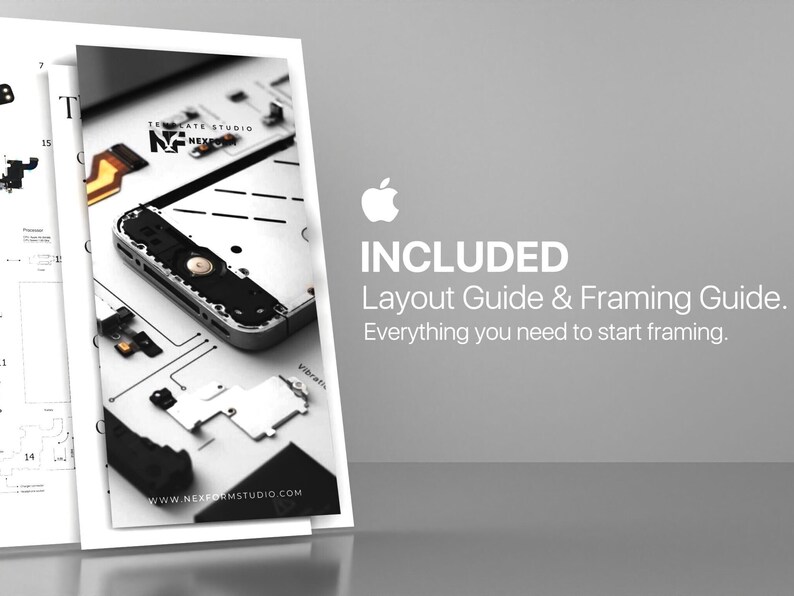 IPhone 6S Teardown Template, iPhone Template, Framed Iphone, iPhone ...