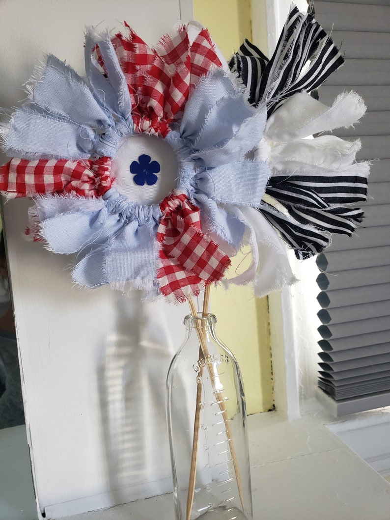 Rag Flowers - Etsy