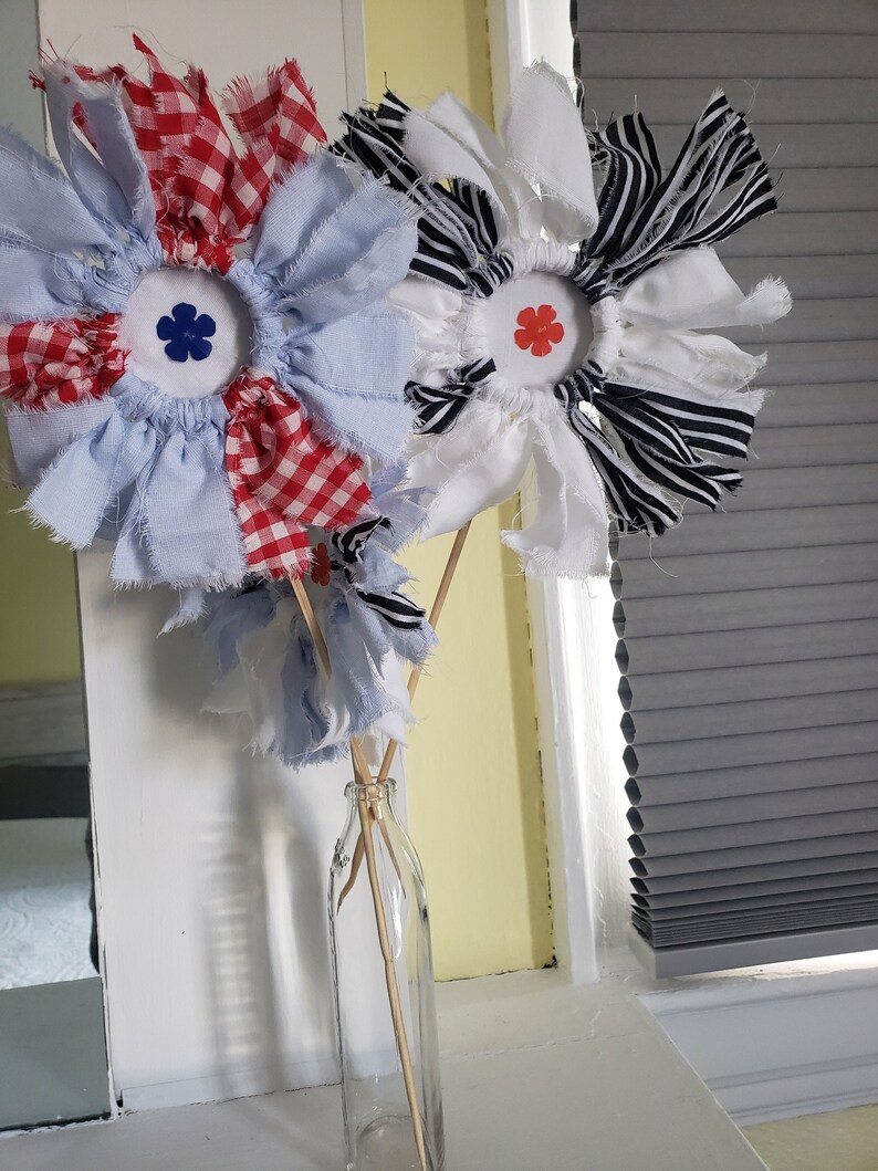 Rag Flowers - Etsy