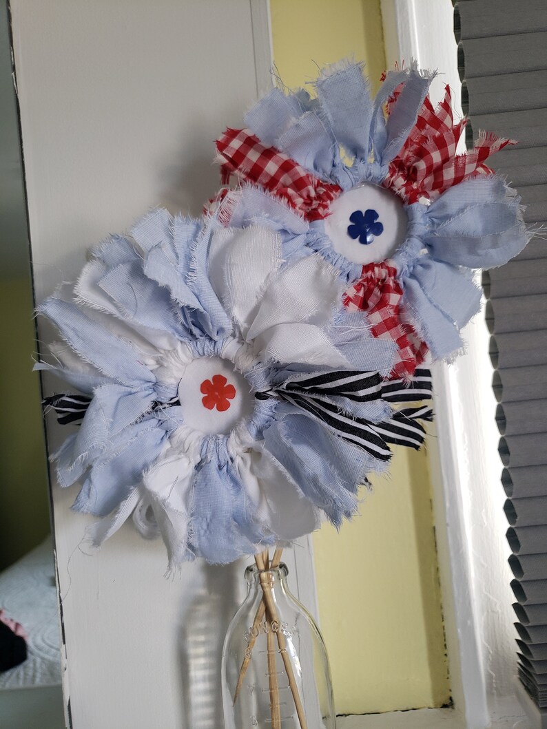 Rag Flowers - Etsy