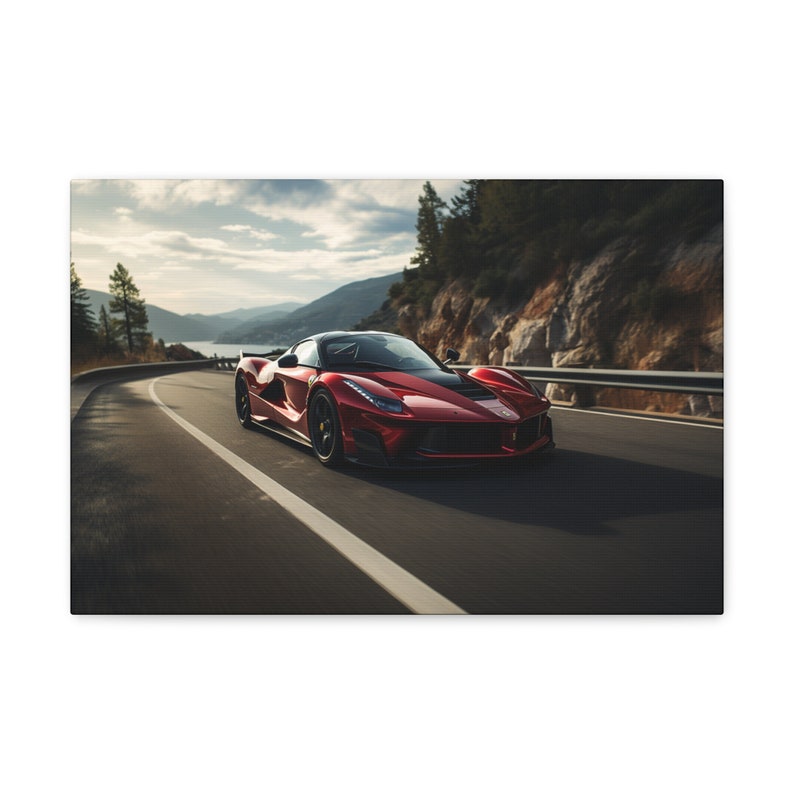 Ferrari Laferrari Painting | High Quality | Canvas Art | Wall Print ...