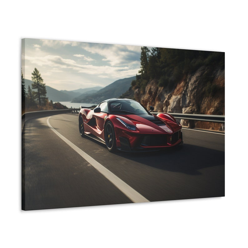Ferrari Laferrari Painting | High Quality | Canvas Art | Wall Print ...